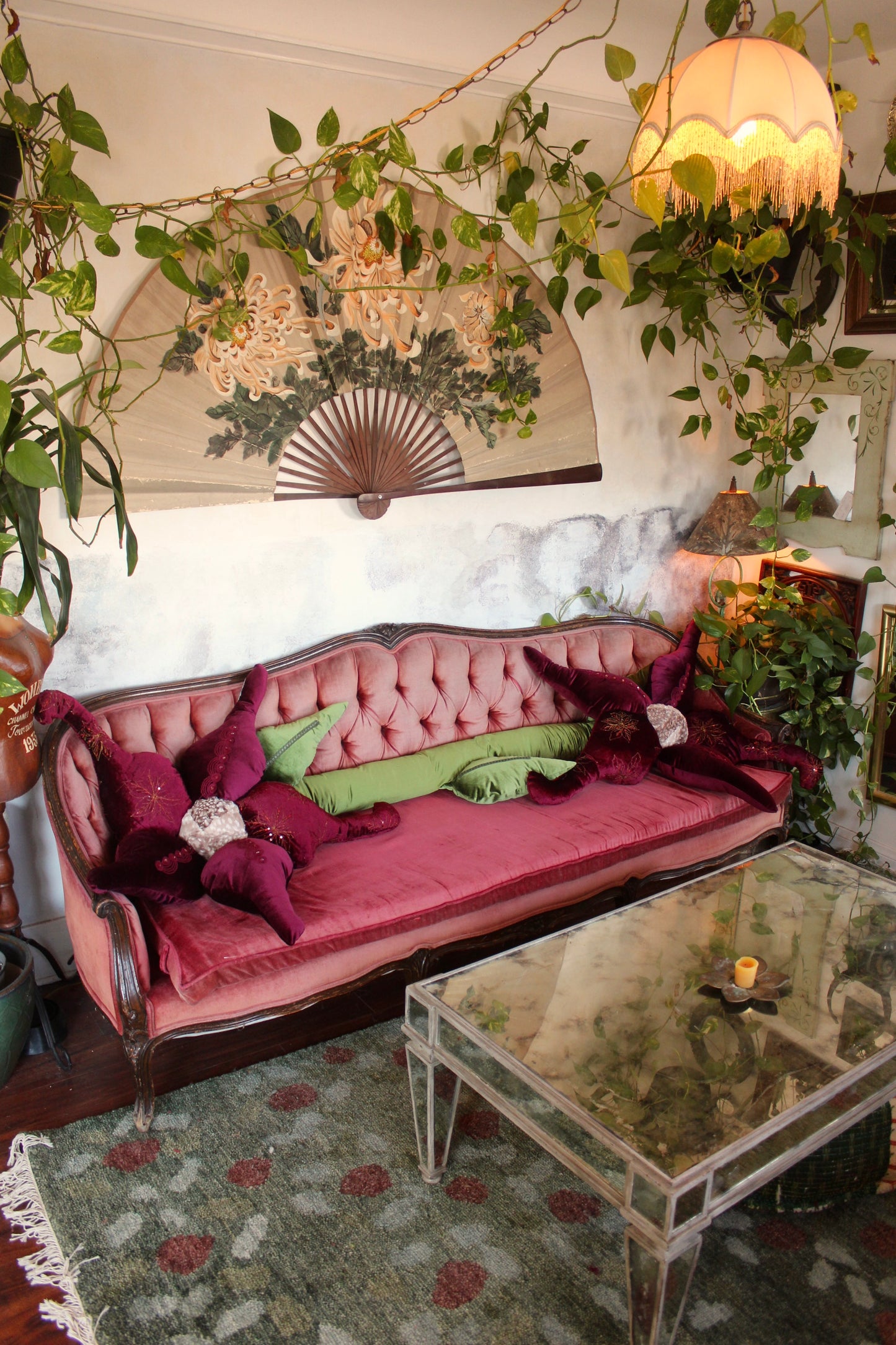 Double Maroon Flower Pillow – Dreamgiggles